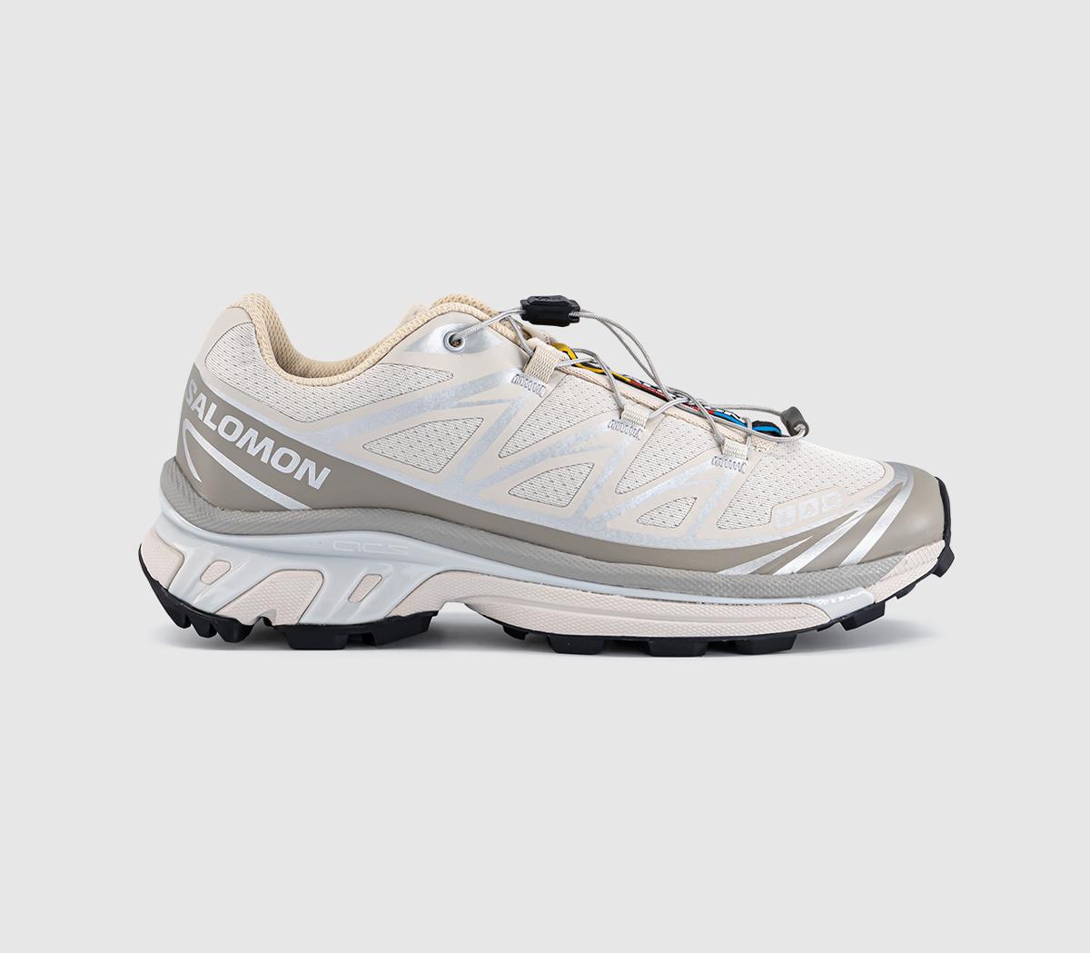 Click here for Salomon Womens XT-6 Trainers Rainy Day Paloma Silv... prices