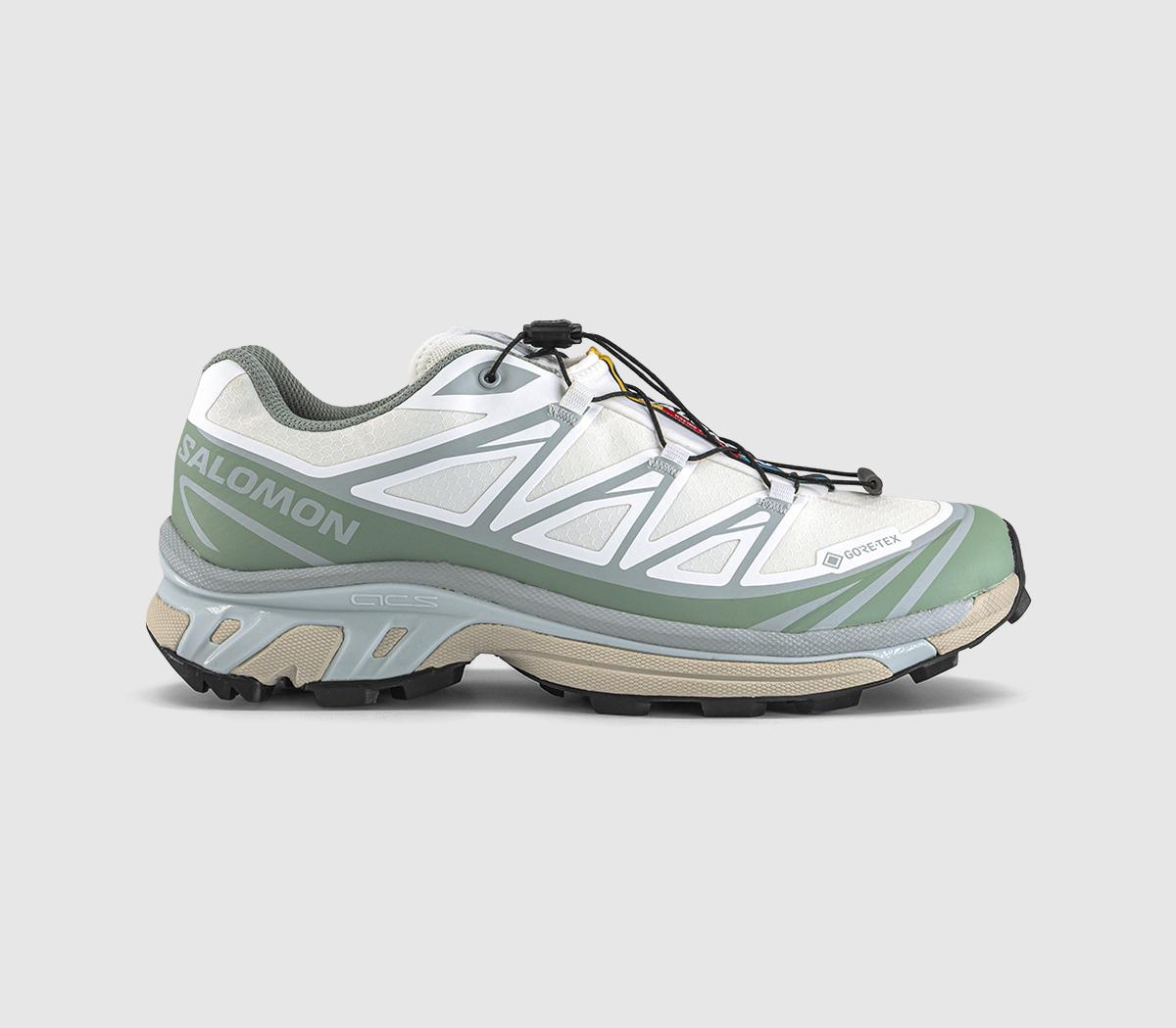 Click here for Salomon XT-6 Gtx Trainers White Green Milieu Ice F... prices