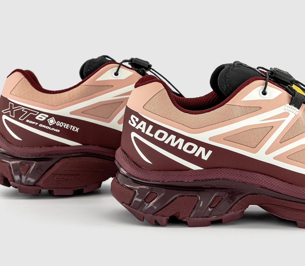 Salomon XT-6 GTX Trainers Mahogany Rose Tawny Port Black - Men's Trainers