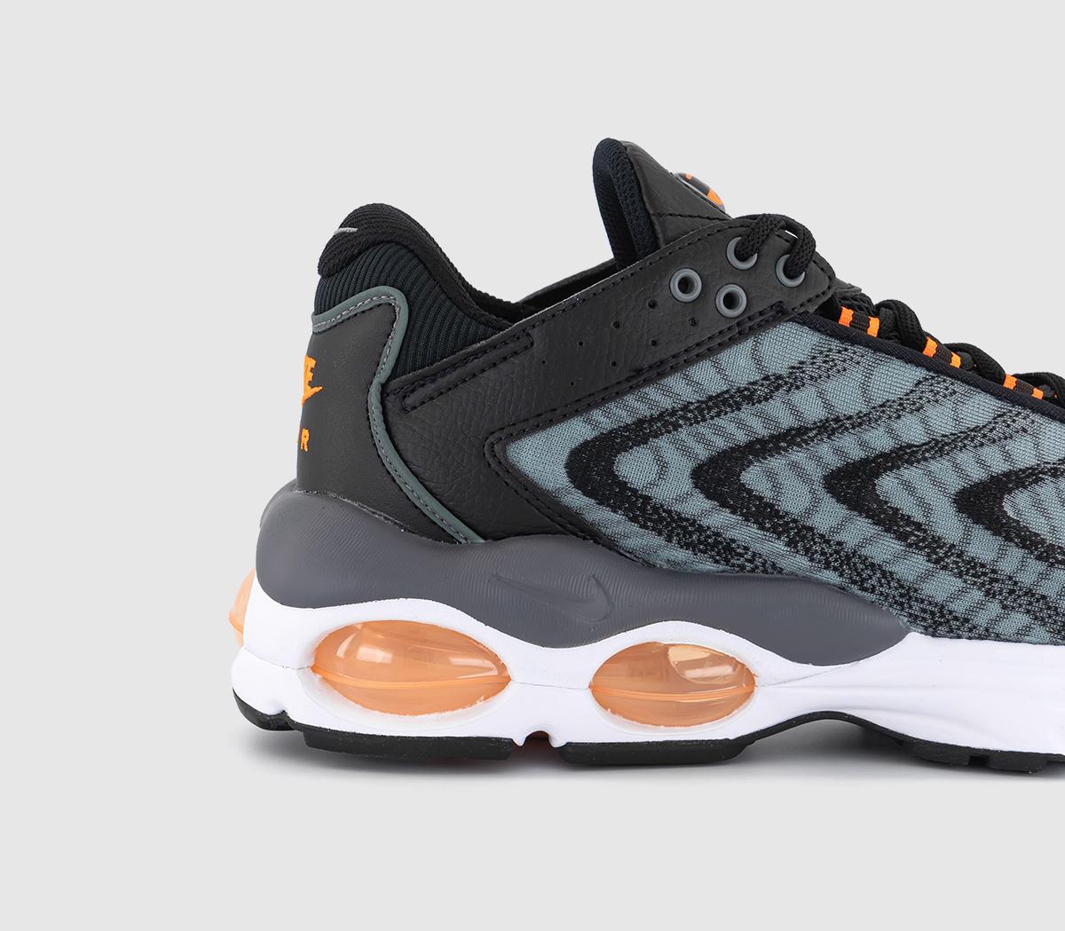 Nike Nike Air Max TW Trainers Black Black Total Orange Smoke Grey ...