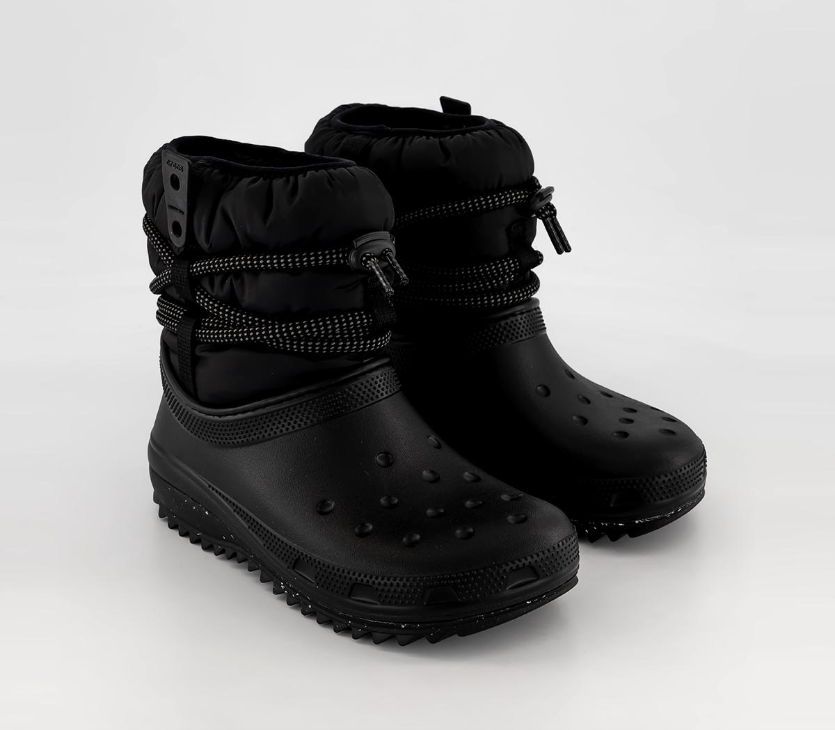 Crocs Classic Neo Puff Luxe Boots Black - Women's Ankle Boots