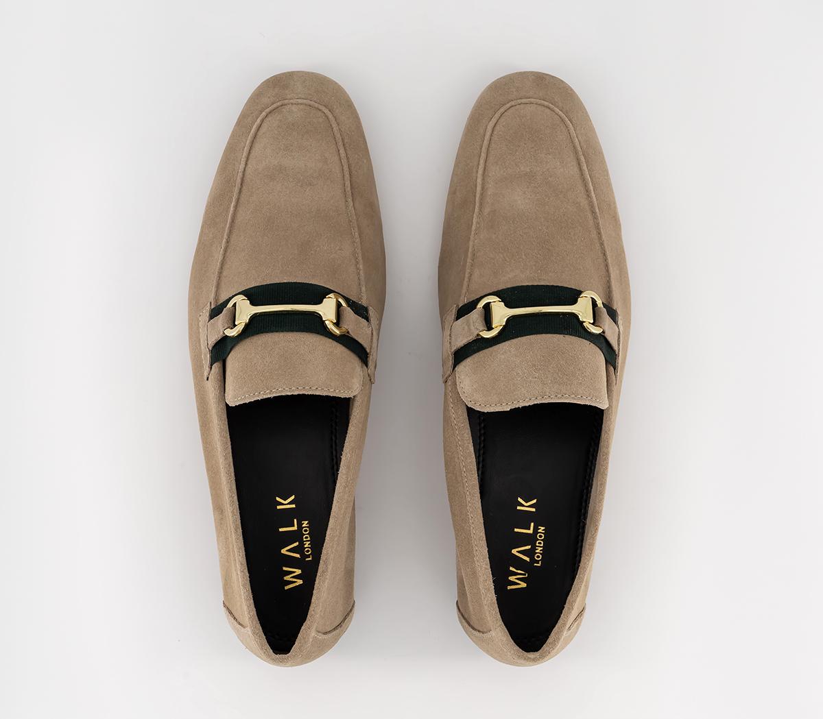 Walk London Capri Trim Loafers Flax Suede - Men’s Smart Shoes