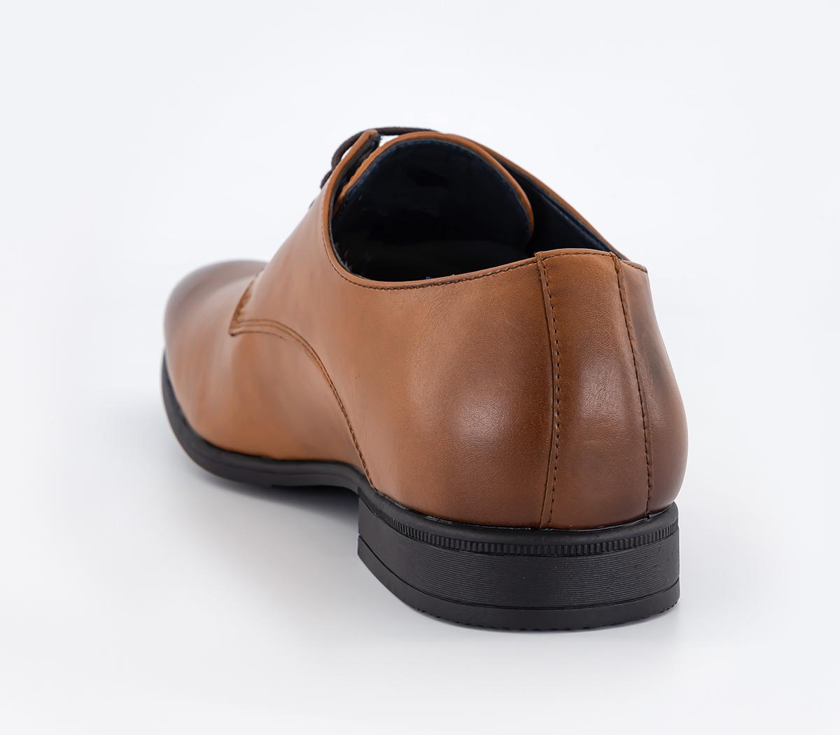 OFFICE Wide Fit Monroe Derby Shoes Tan - Men’s Smart Shoes