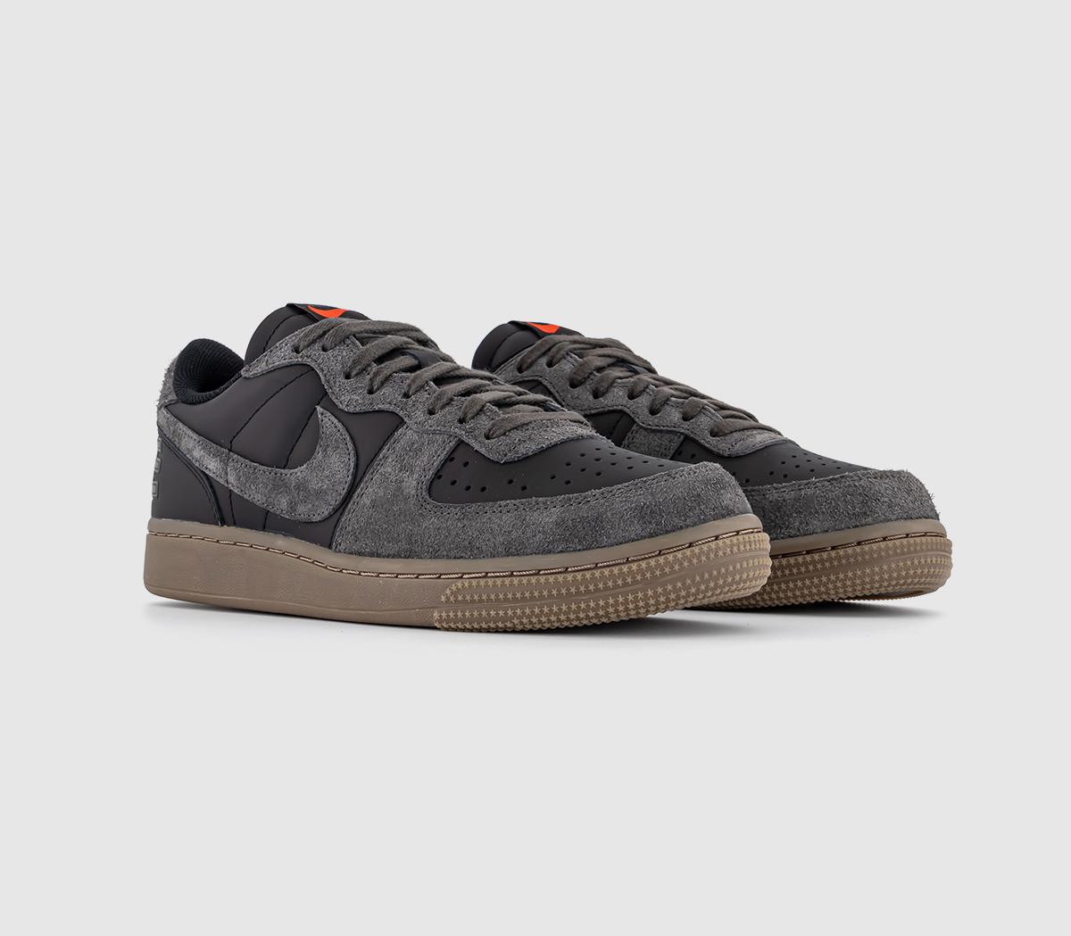 Nike Terminator Low Trainers Black Medium Ash Gum Dark Brown Team ...