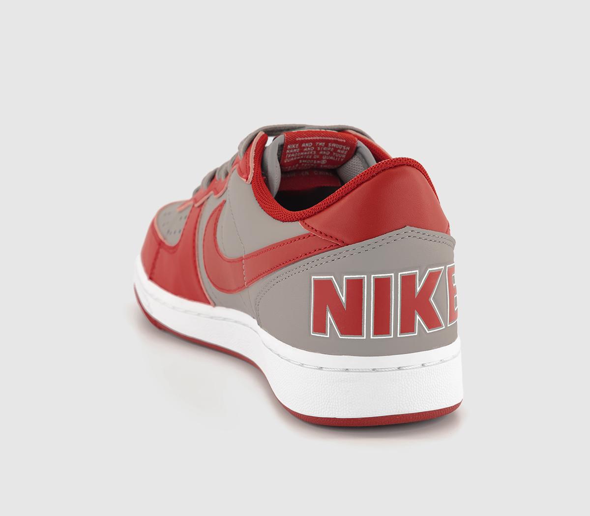 Nike Terminator Low Trainers Med Grey Varsity Red White - Men's Trainers