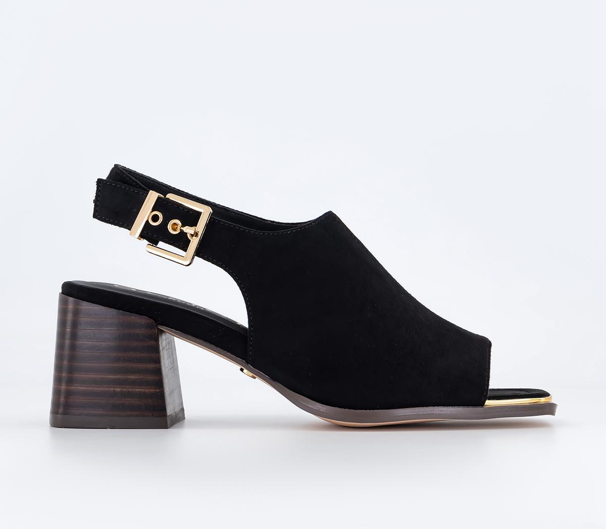 OFFICE Monika Low Block Heel Shoe Boots Black - Mid Heels