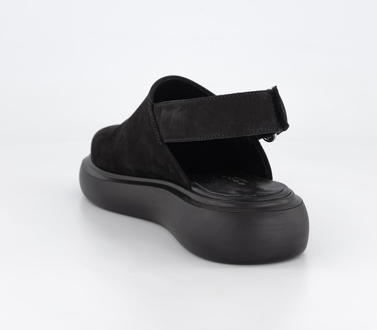 Vagabond Shoemakers Blenda Casual Sling Back Shoes Black Suede - Flat ...