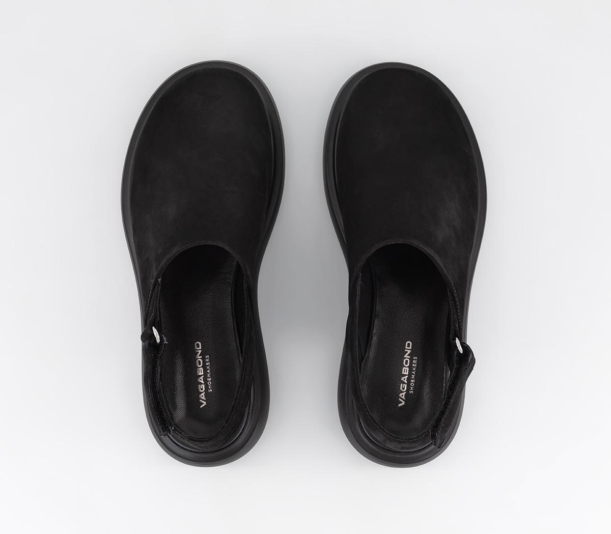 Vagabond Shoemakers Blenda Casual Sling Back Shoes Black Suede - Flat ...