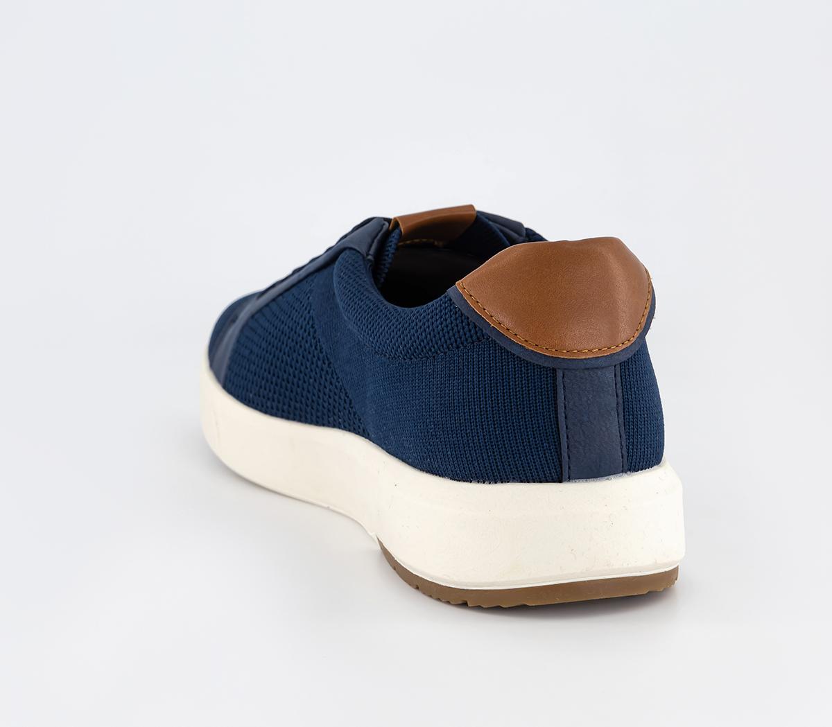 OFFICE Cory Knitted Trainer Navy - Men's Trainers