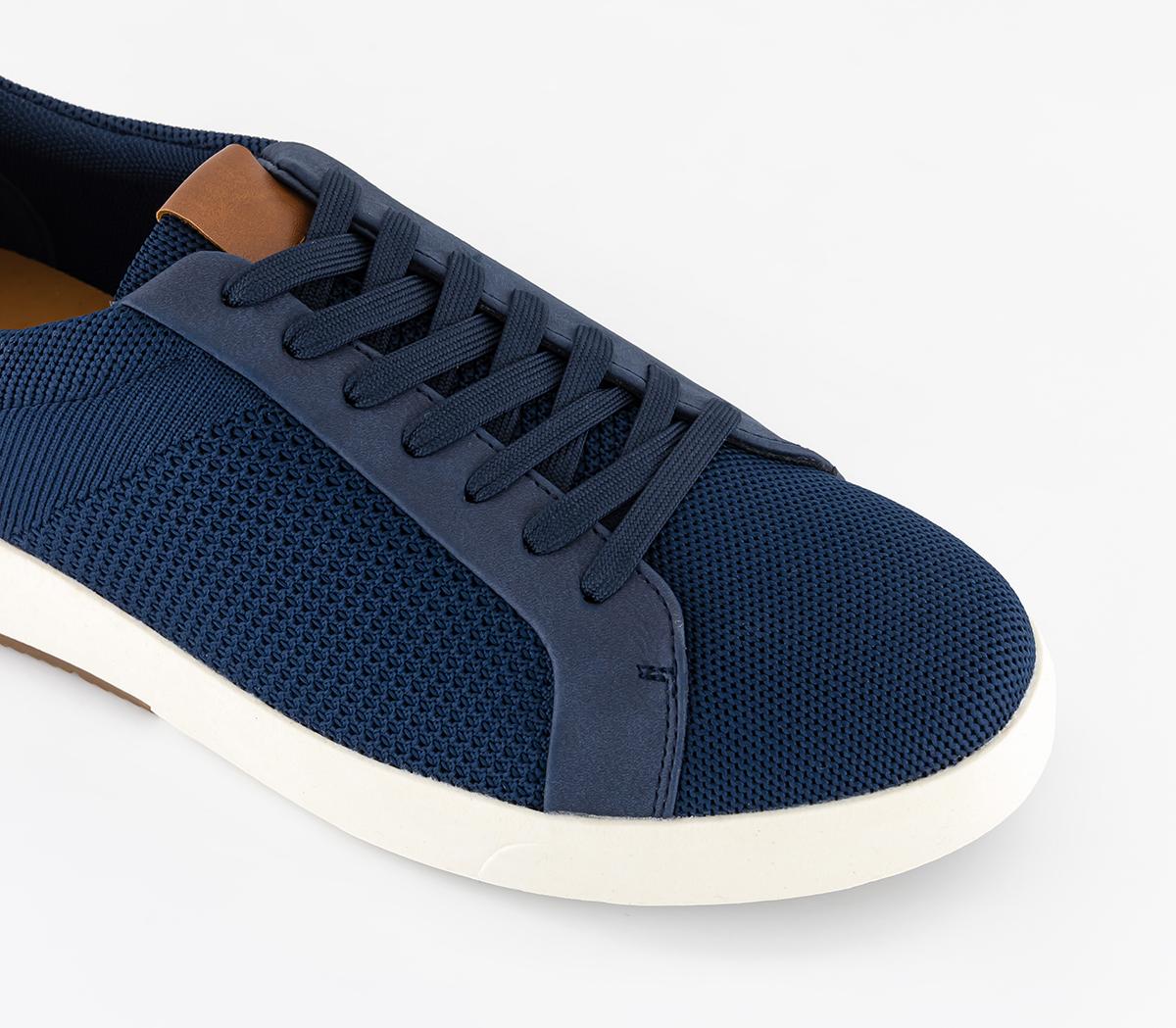 OFFICE Cory Knitted Trainer Navy - Men's Trainers