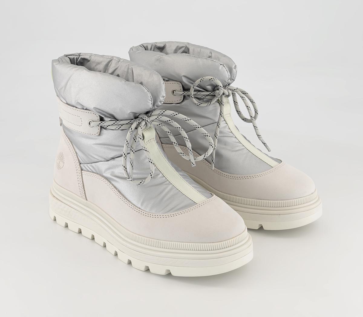 Timberland Ray City Puffer Boots White - Women's Boots