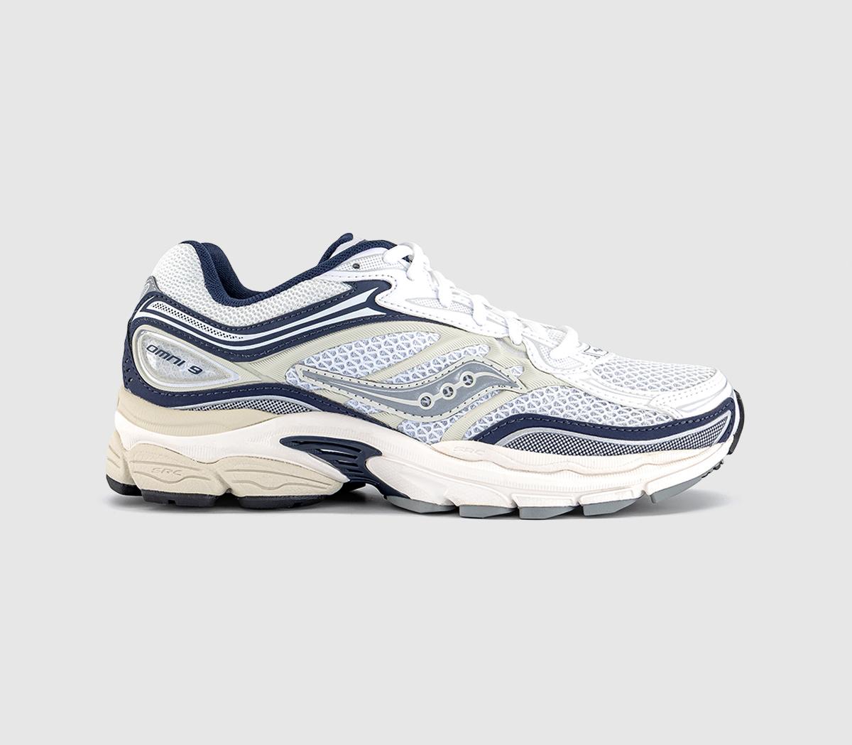 Click here for Saucony Progrid Omni 9 Trainers White Navy  10 prices