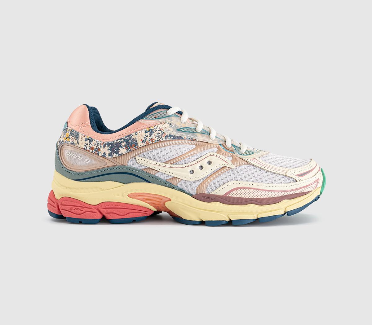 Click here for Saucony Womens Progrid Omni 9 Trainers Beige Blue... prices