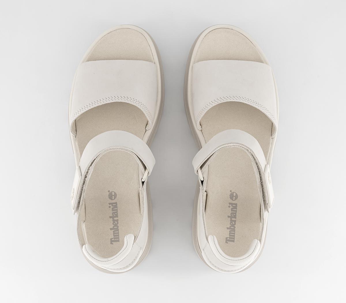 Timberland Everleigh Ankle Strap Sandals Cream Nubuck - Holiday Shop