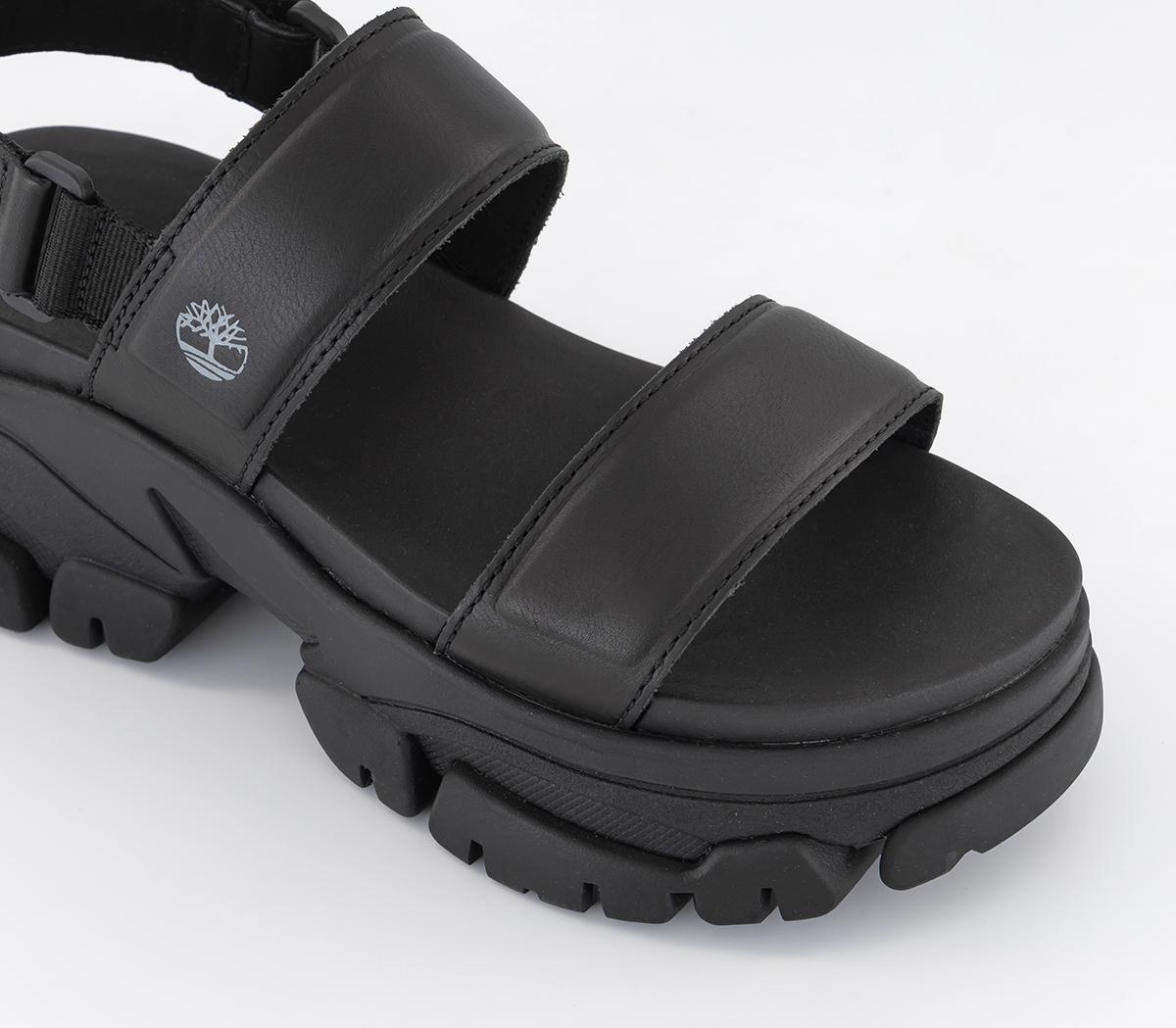 Timberland Adley Way Sandal 2 Band Black Full Grain - Holiday Shop