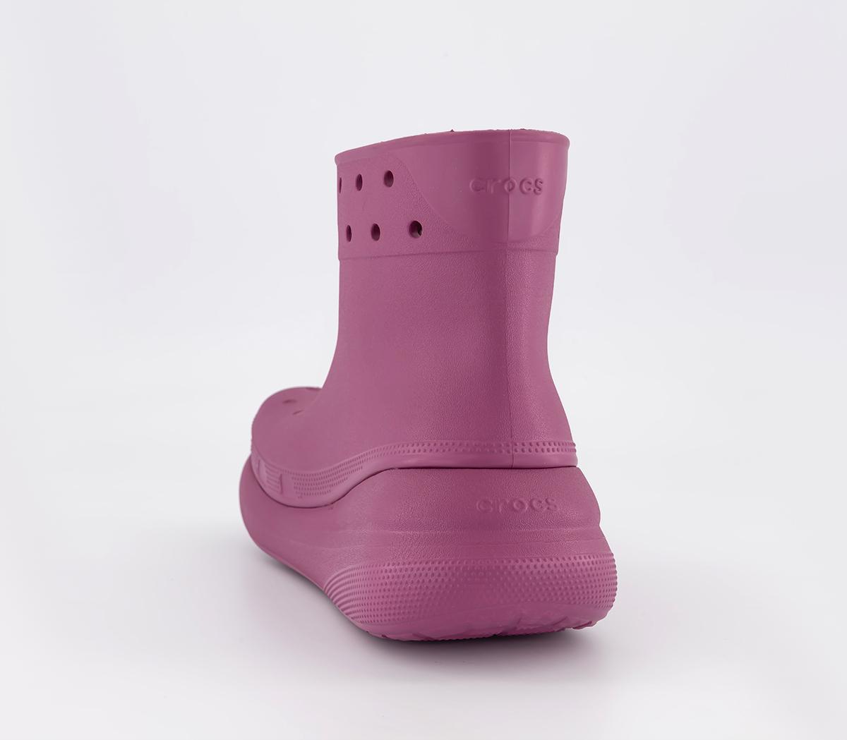 Crocs Classic Crush Boots Fuschia Fun - Women's Ankle Boots
