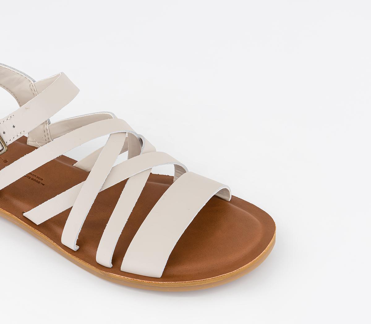 TOMS Sephina Sandals White Putty Leather - Women’s Sandals