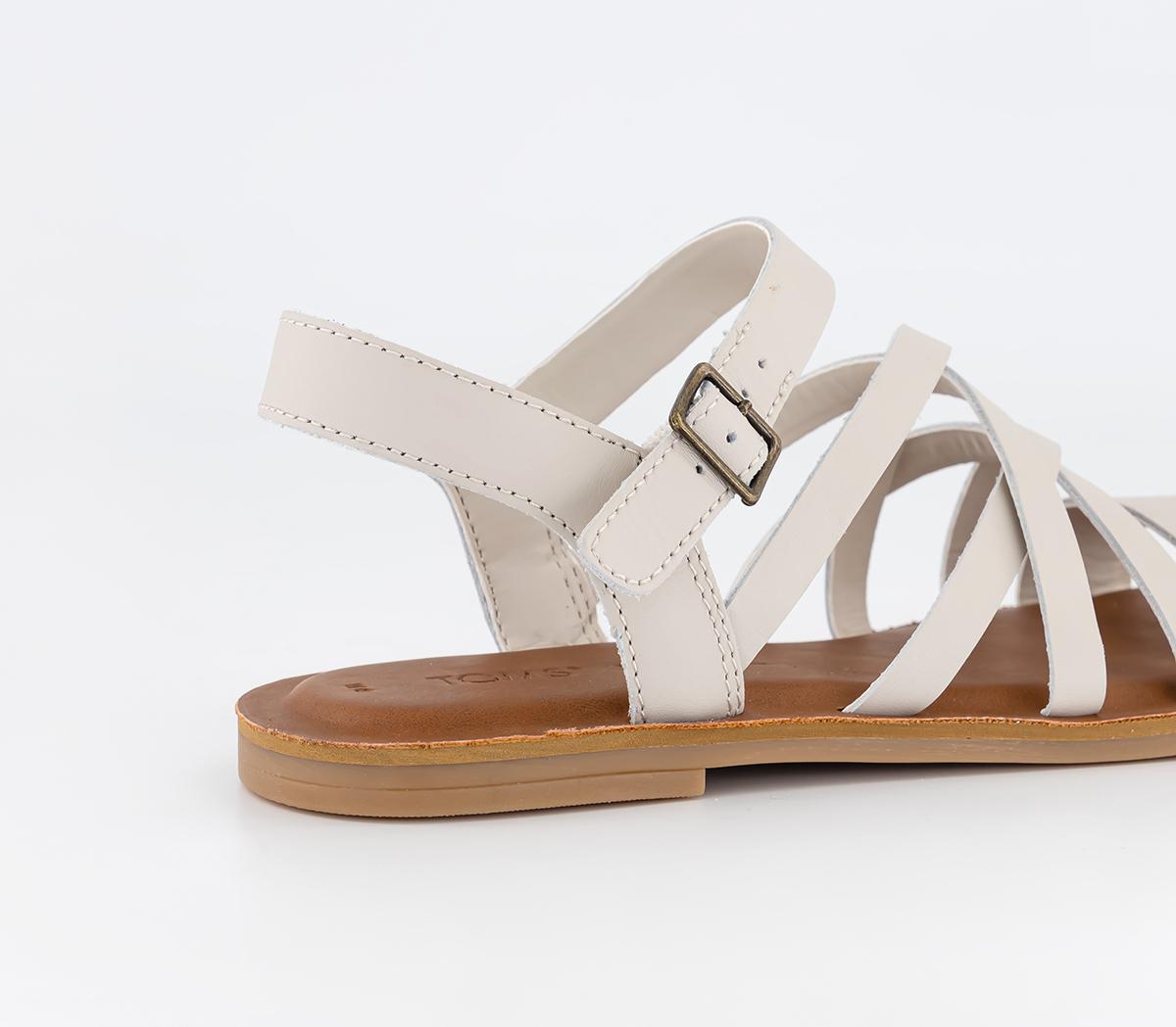 TOMS Sephina Sandals White Putty Leather - Women’s Sandals