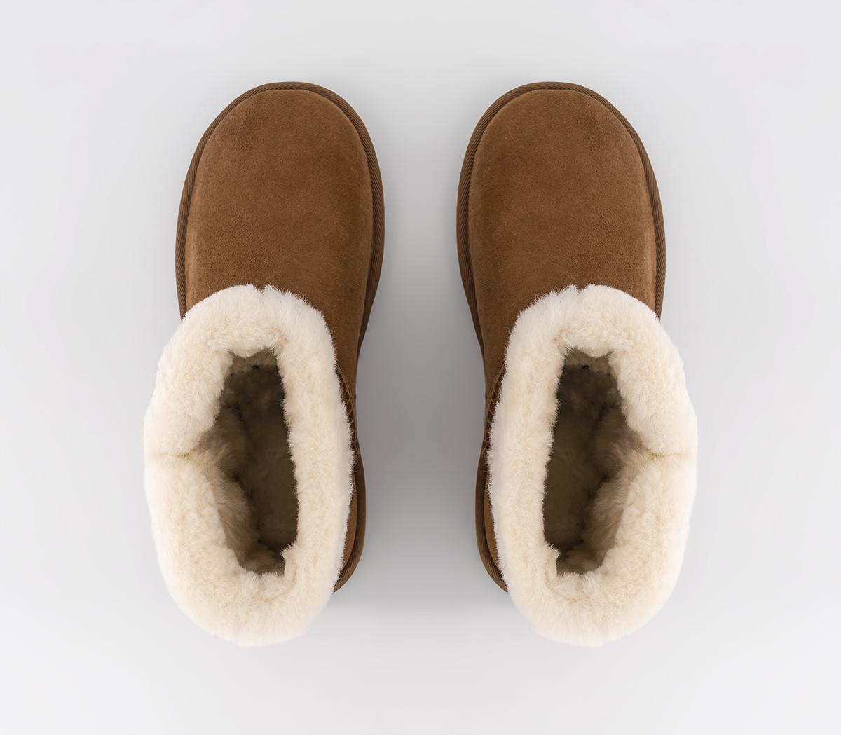 UGG W Classic Mini Heritage Fluff Boots Chestnut - Women's Ankle Boots