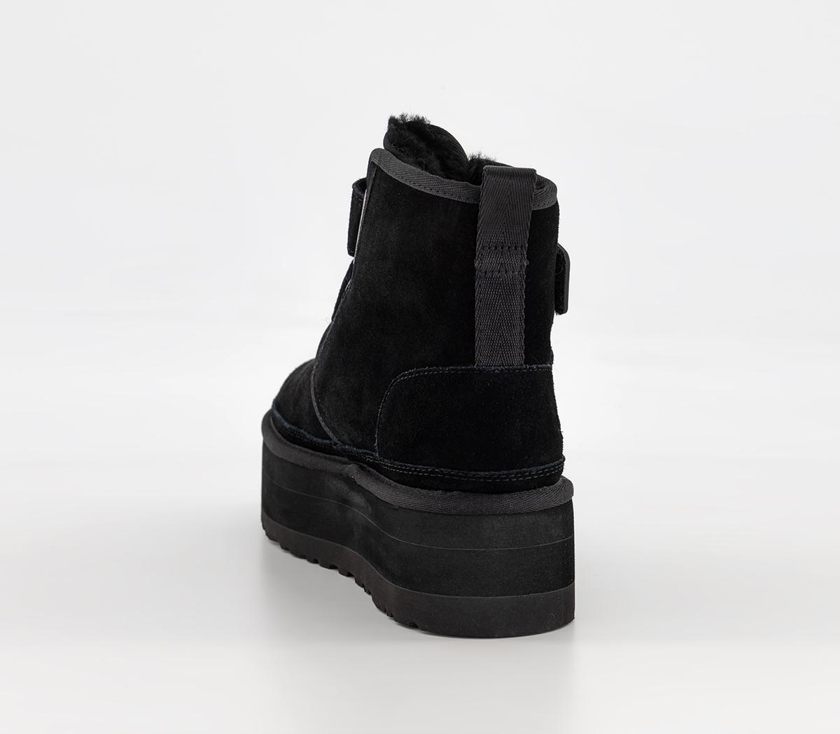 UGG Neumel Platform Strap Boots Black - Women's Ankle Boots