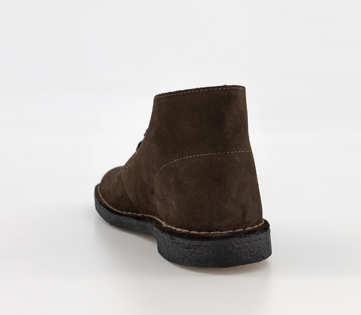 Clarks Originals Clarks Mens Desert Boots Brown Suede - Men’s Boots