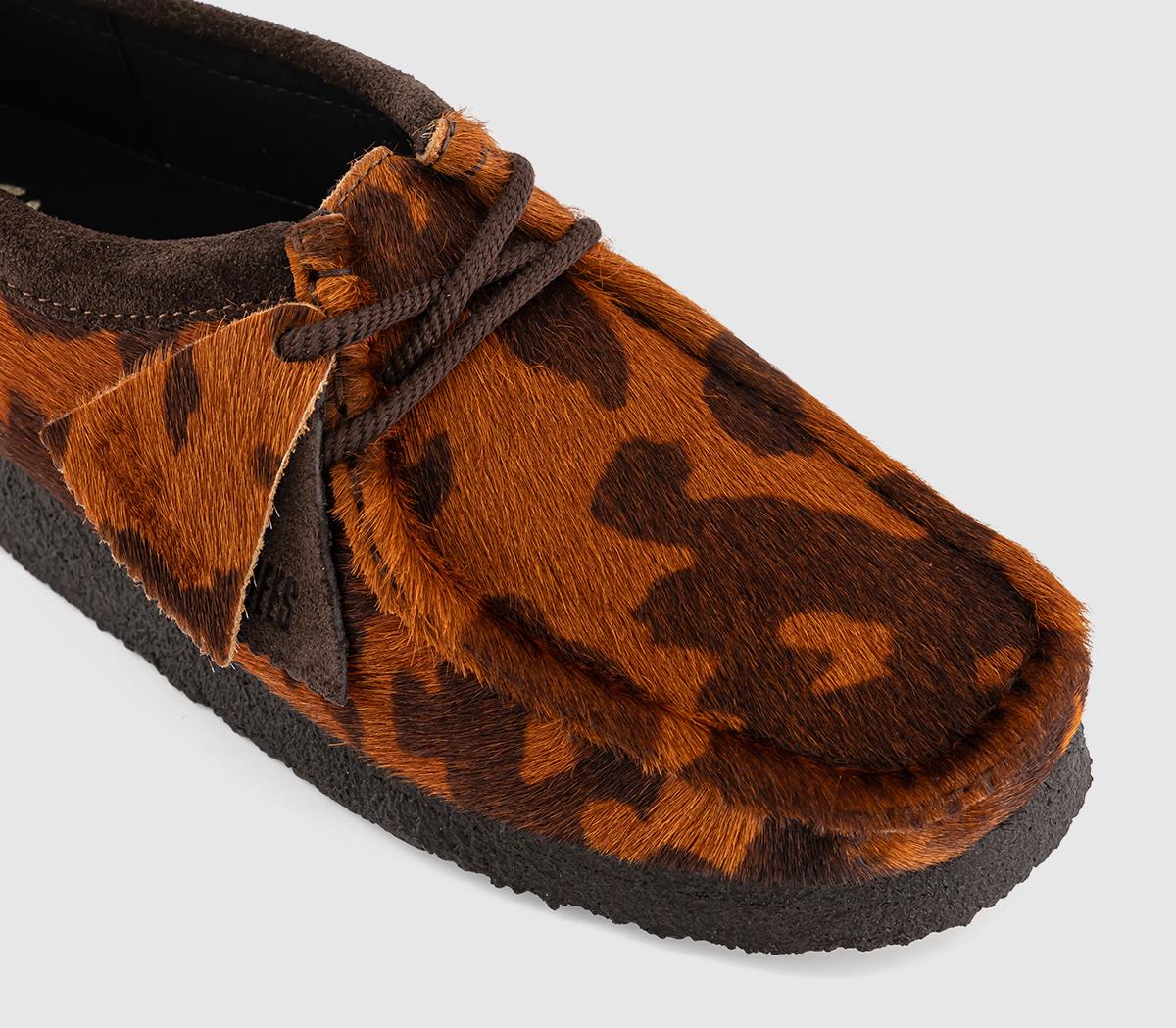 Clarks Originals Clarks Originals Womens Wallabees Brown Cow Print ...