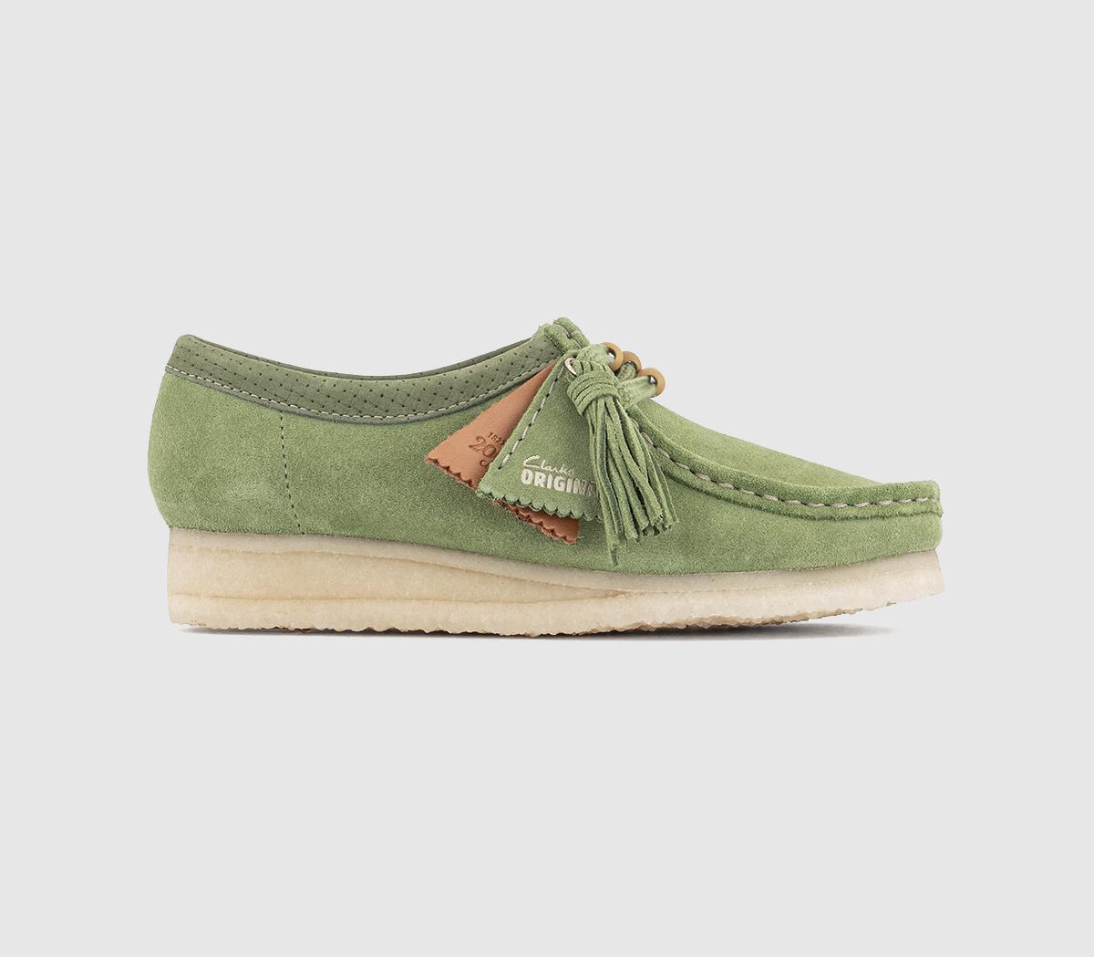 Click here for Clarks Originals Girls Green Suede Wallabee Shoes... prices