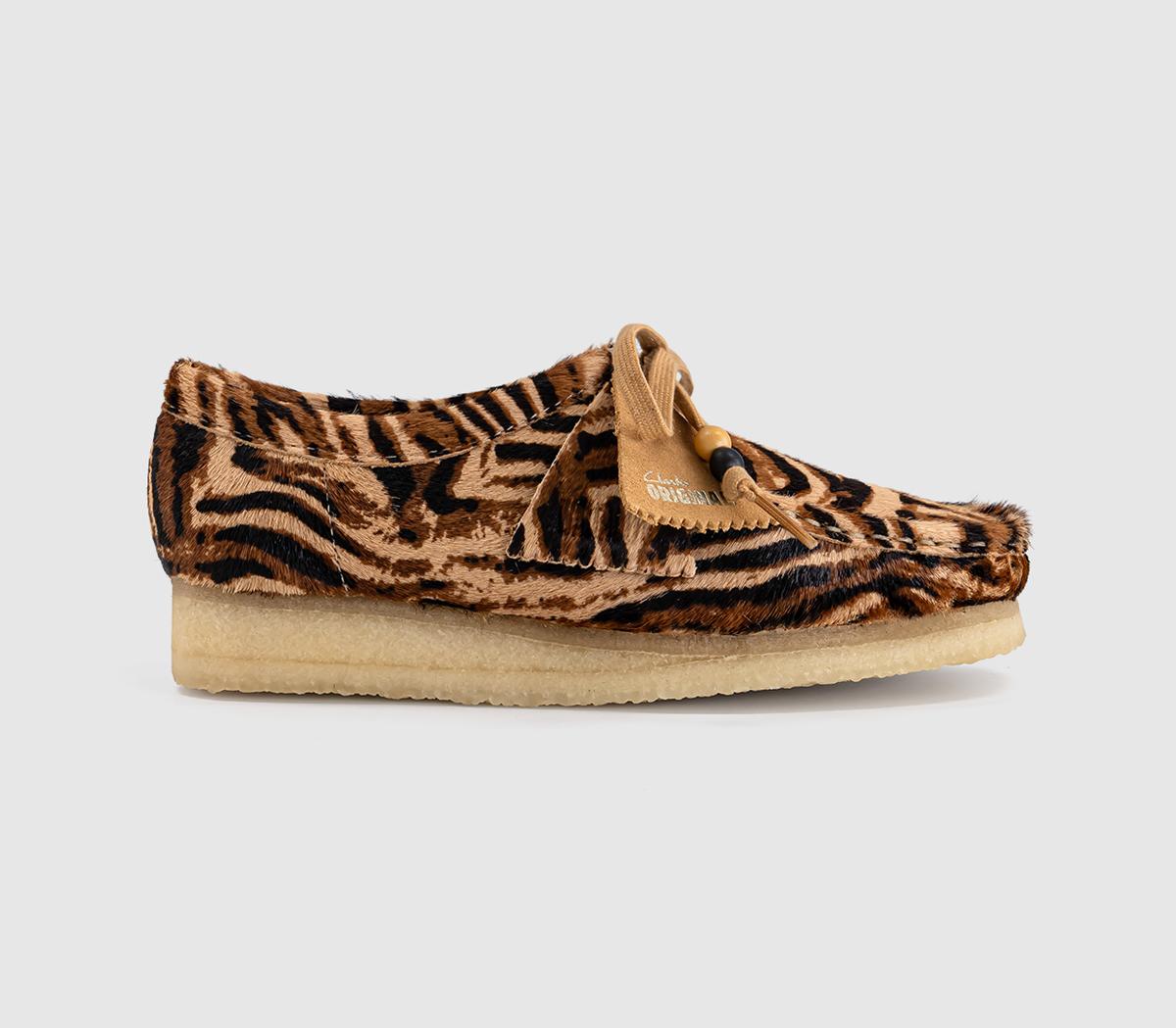 Click here for Clarks Originals Womens Wallabees Tiger Print In M... prices