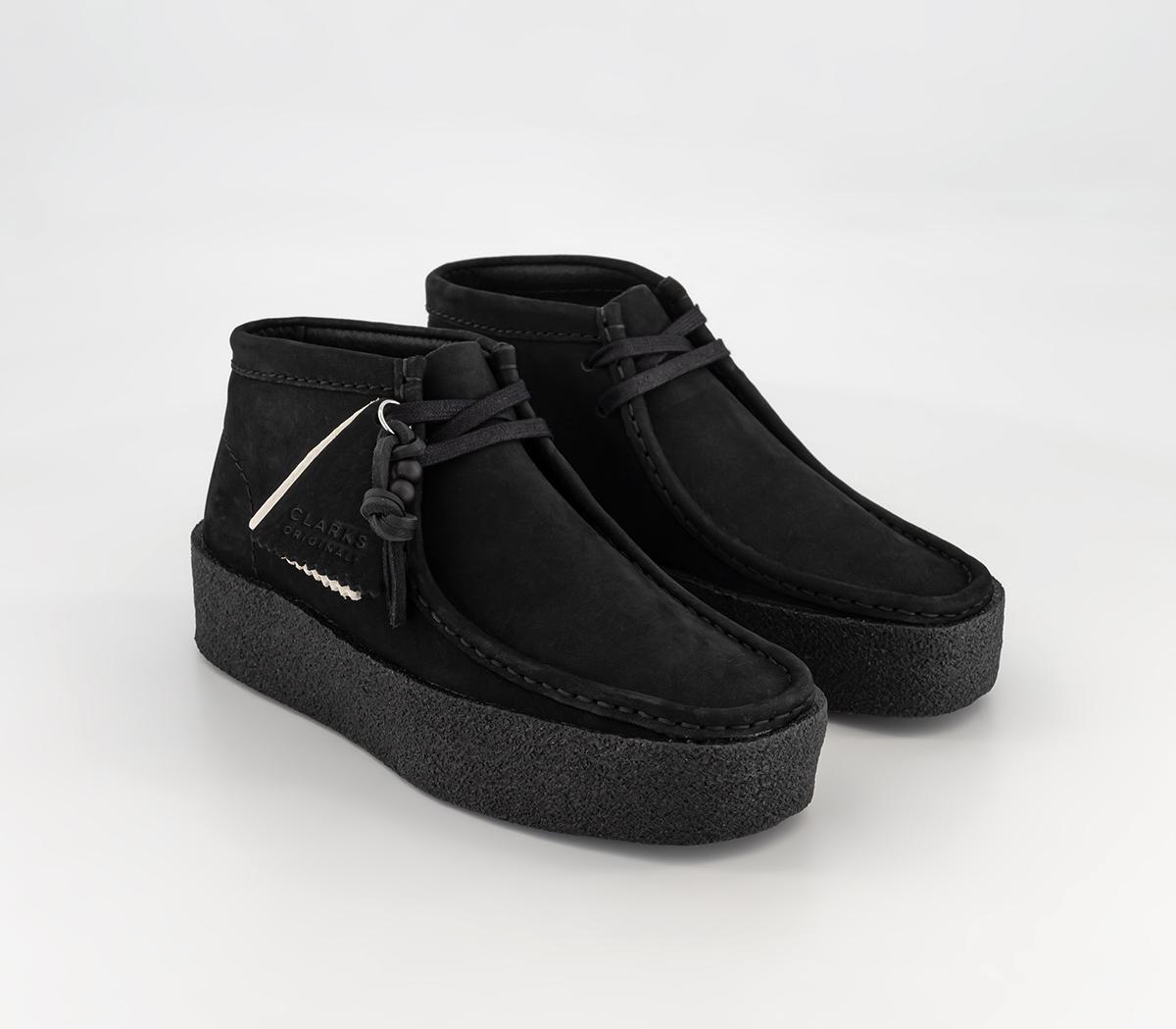 Clarks Originals Clarks Womens Wallabee Cup Boots Black Nubuck - Women ...