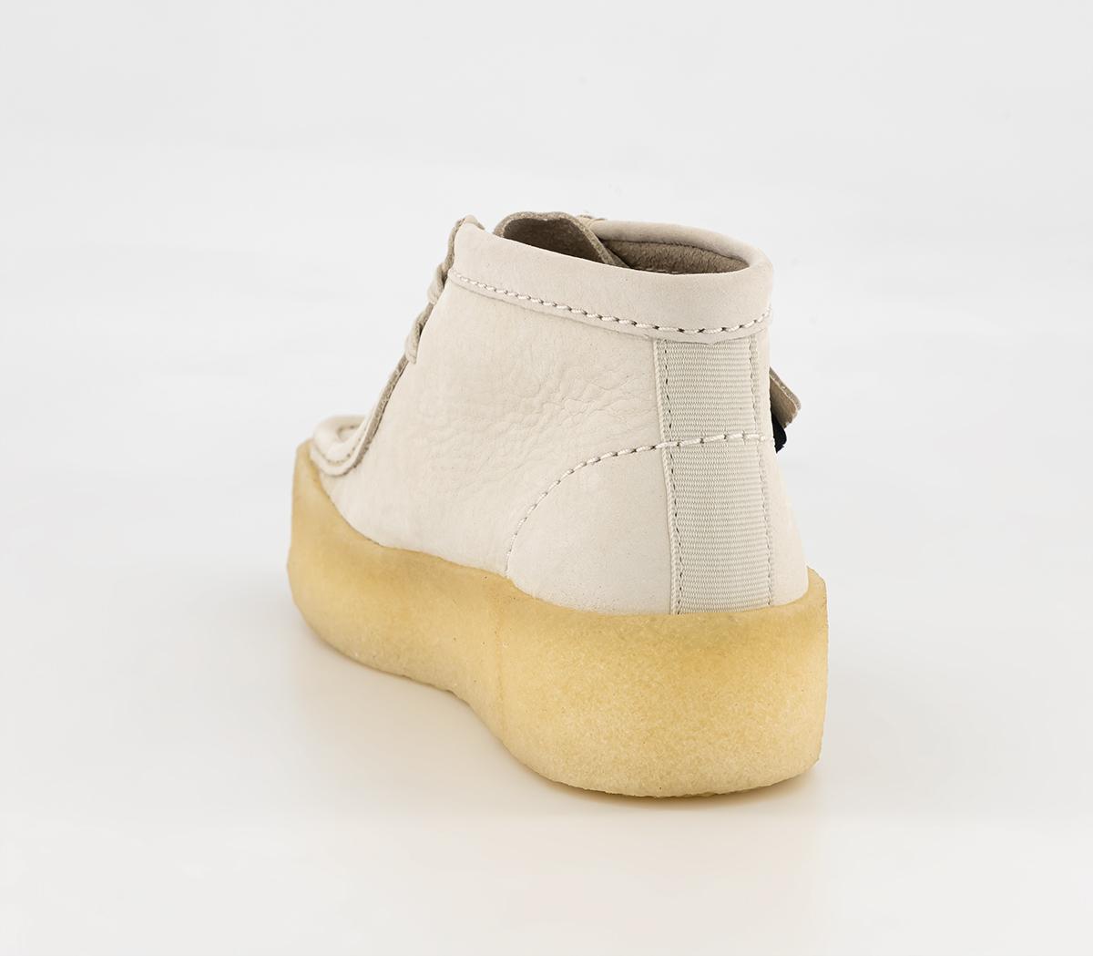 Clarks Originals Clarks Womens Wallabee Cup Boots White Nubuck - Women ...