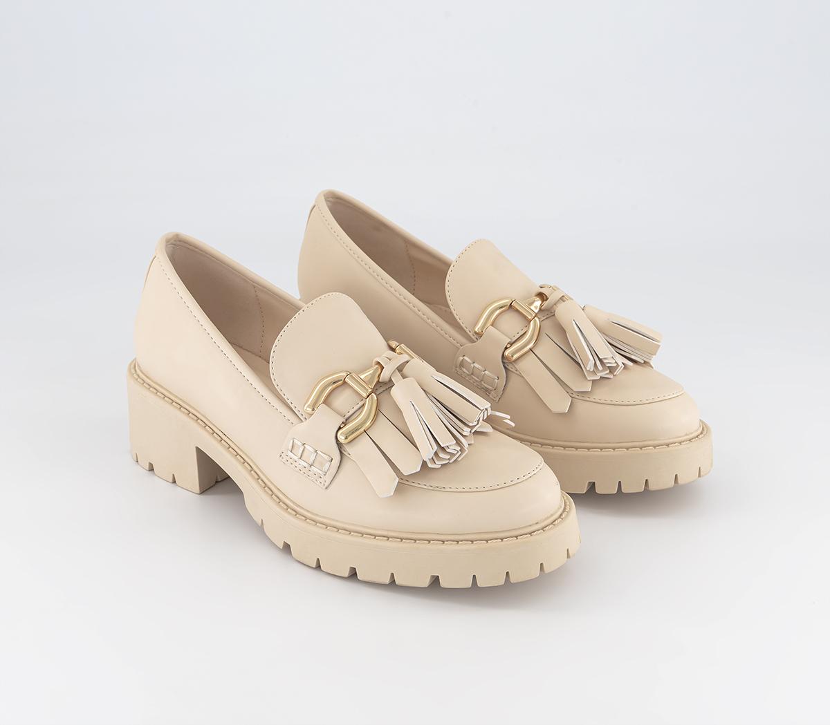 OFFICE Fools Gold Chain Loafers Off White Patent - Flat Shoes for Women