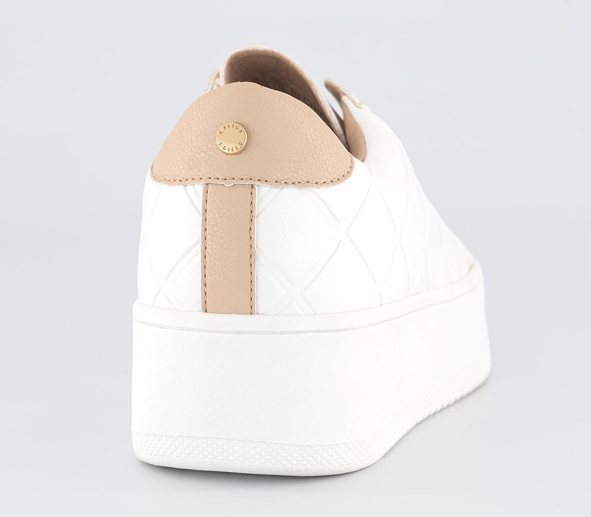 OFFICE Fancy Quilted Slip On Trainers White - Women's Trainers