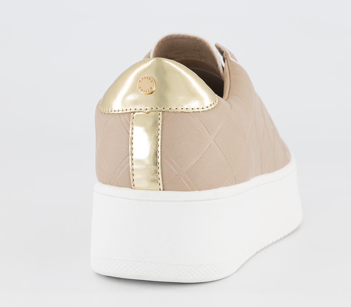 OFFICE Fancy Quilted Slip On Trainers Blush - Women's Trainers