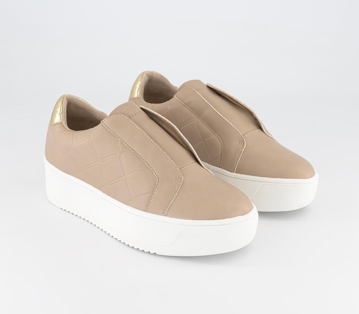 OFFICE Fancy Quilted Slip On Trainers Blush - Women's Trainers