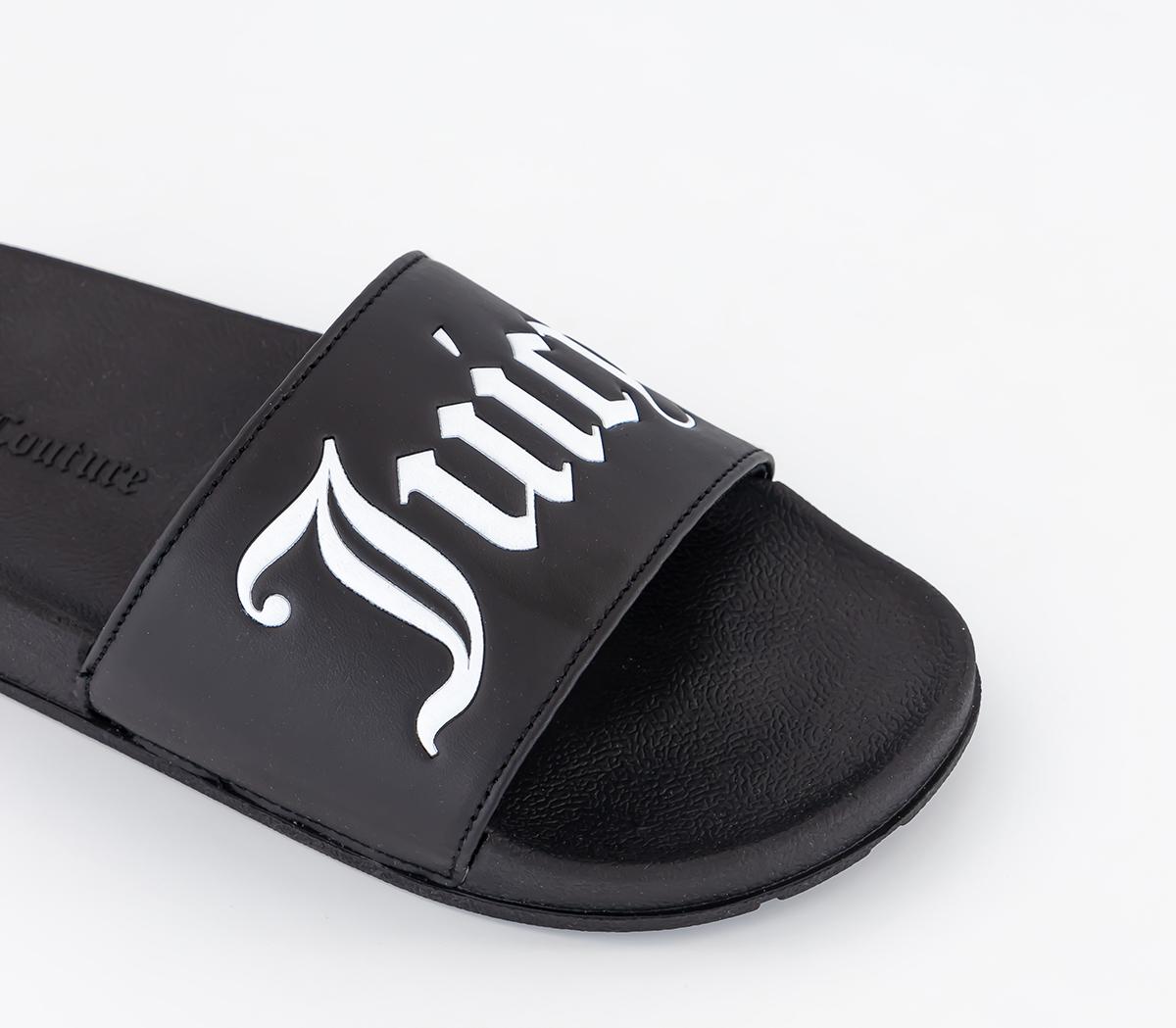 Juicy Couture Patti Padded Strap Sliders Black - Women’s Sandals