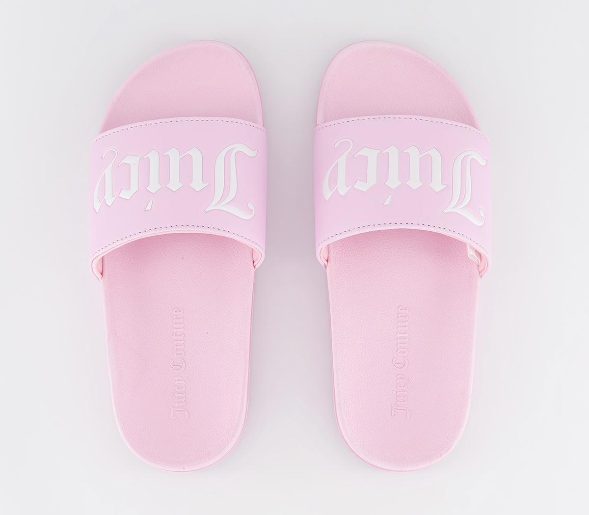 Juicy Couture Patti Padded Strap Sliders Cotton Candy Pink - Women’s ...