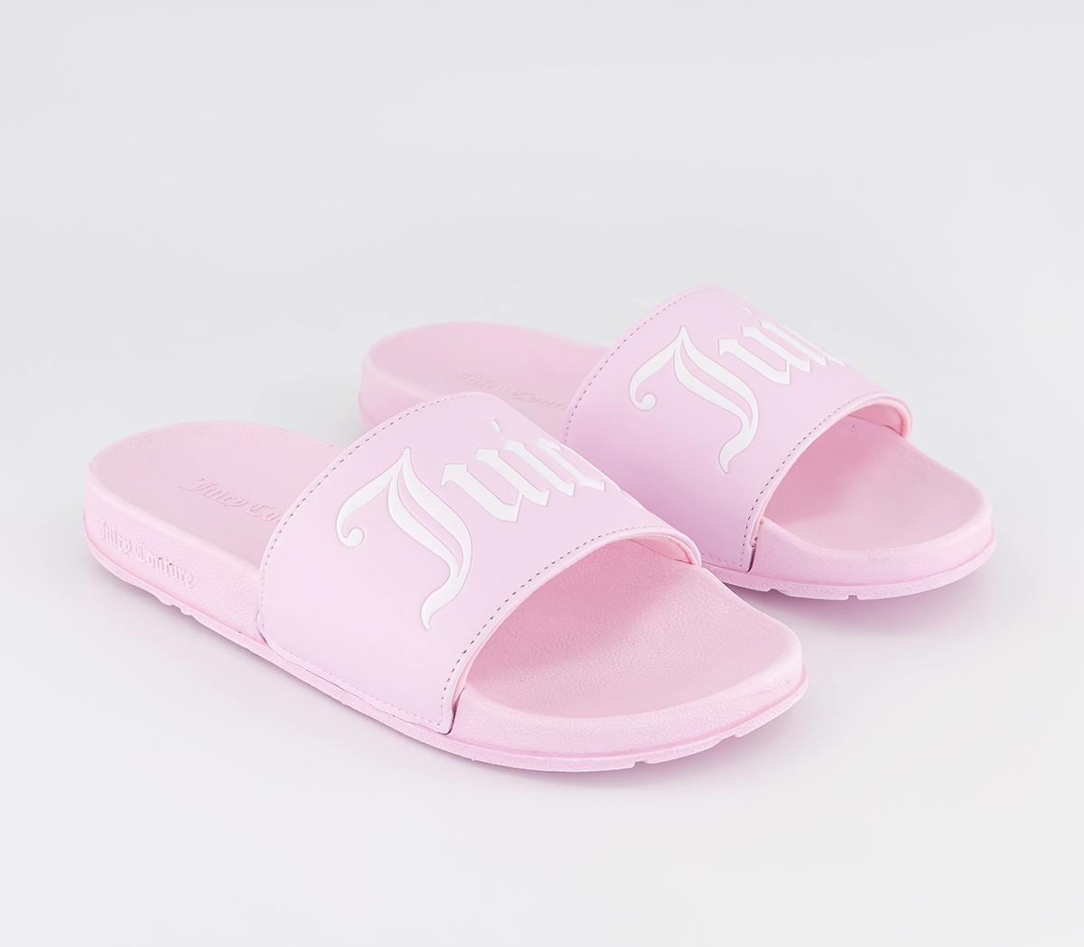 Juicy Couture Patti Padded Strap Sliders Cotton Candy Pink - Women’s ...