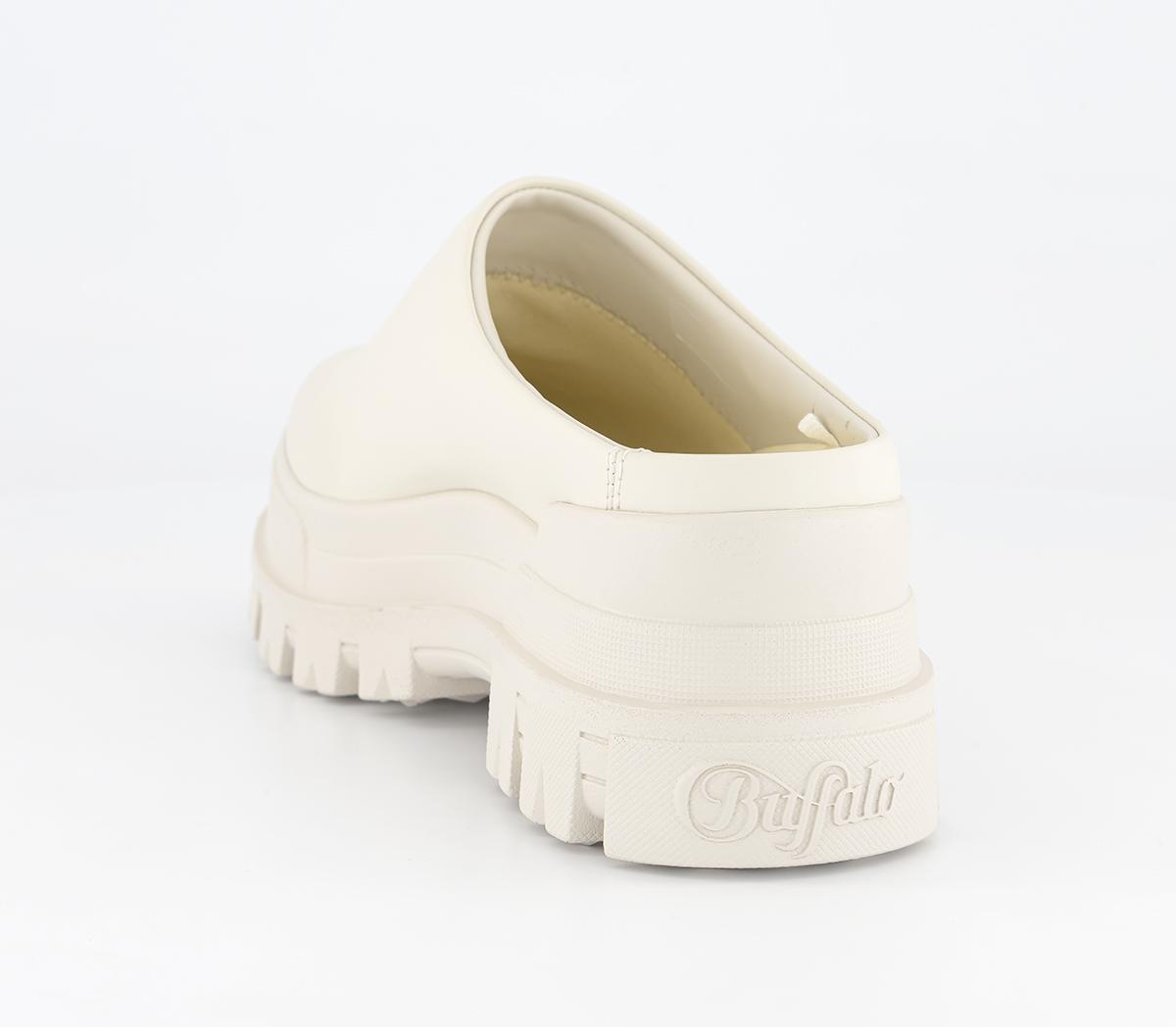 Buffalo Aspha Clog 01 Ivory - Flat Shoes for Women