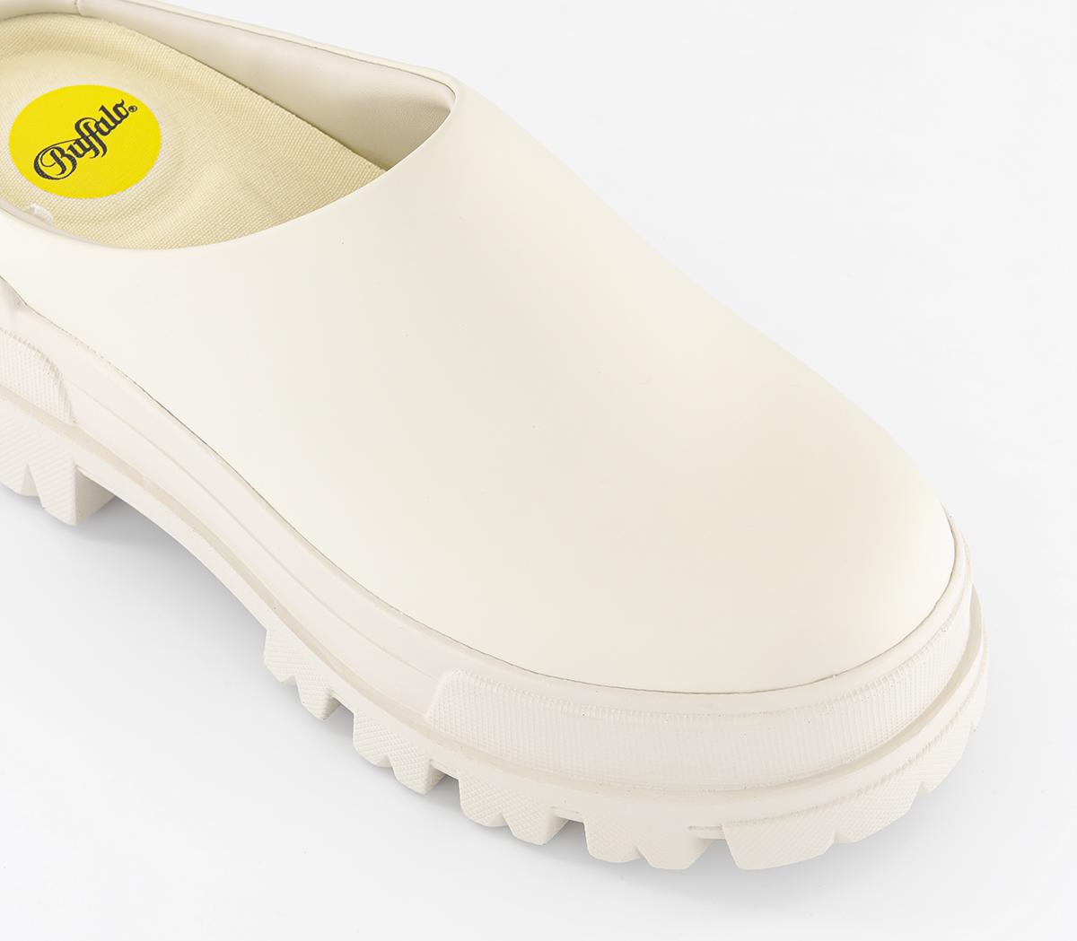 Buffalo Aspha Clog 01 Ivory - Flat Shoes for Women