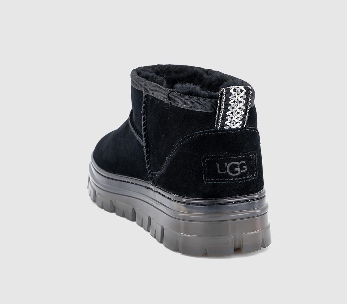 UGG Ultra Mini Clear Boots Black - Women's Ankle Boots