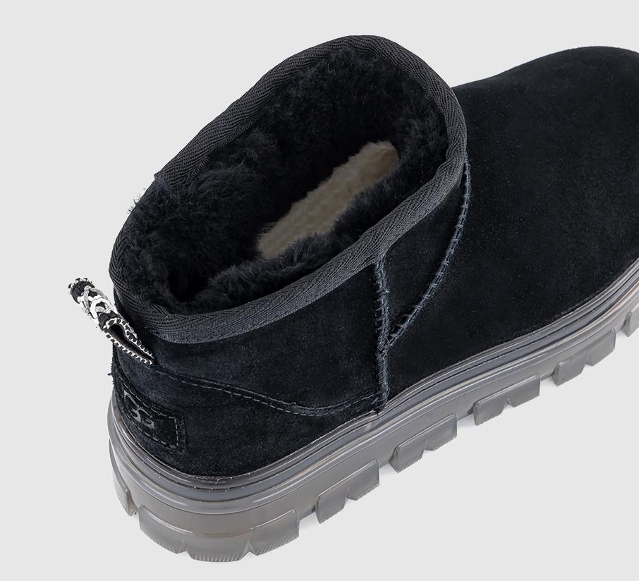 UGG Ultra Mini Clear Boots Black - Women's Ankle Boots