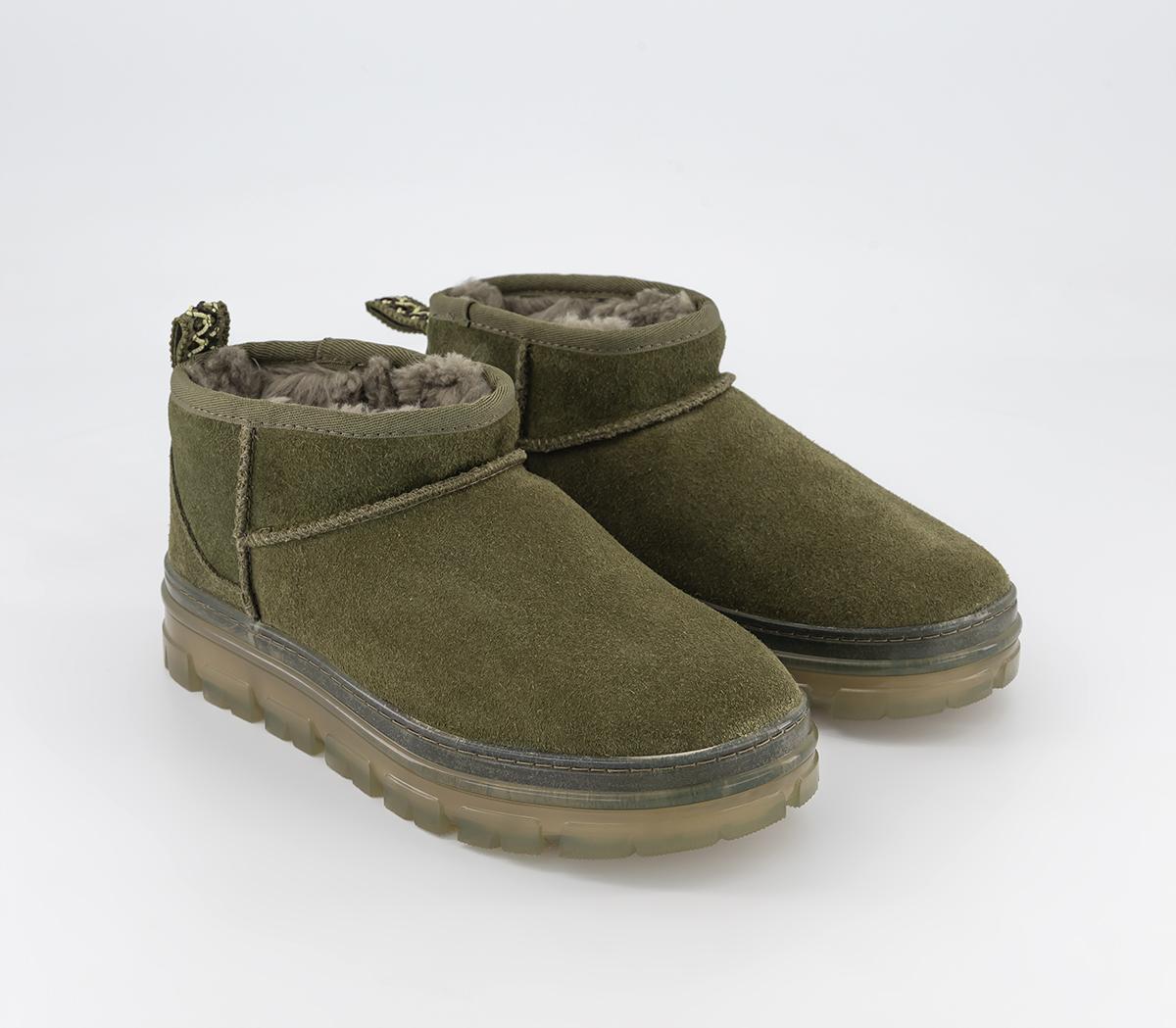 UGG Ultra Mini Clear Boots Burnt Olive - Women's Boots
