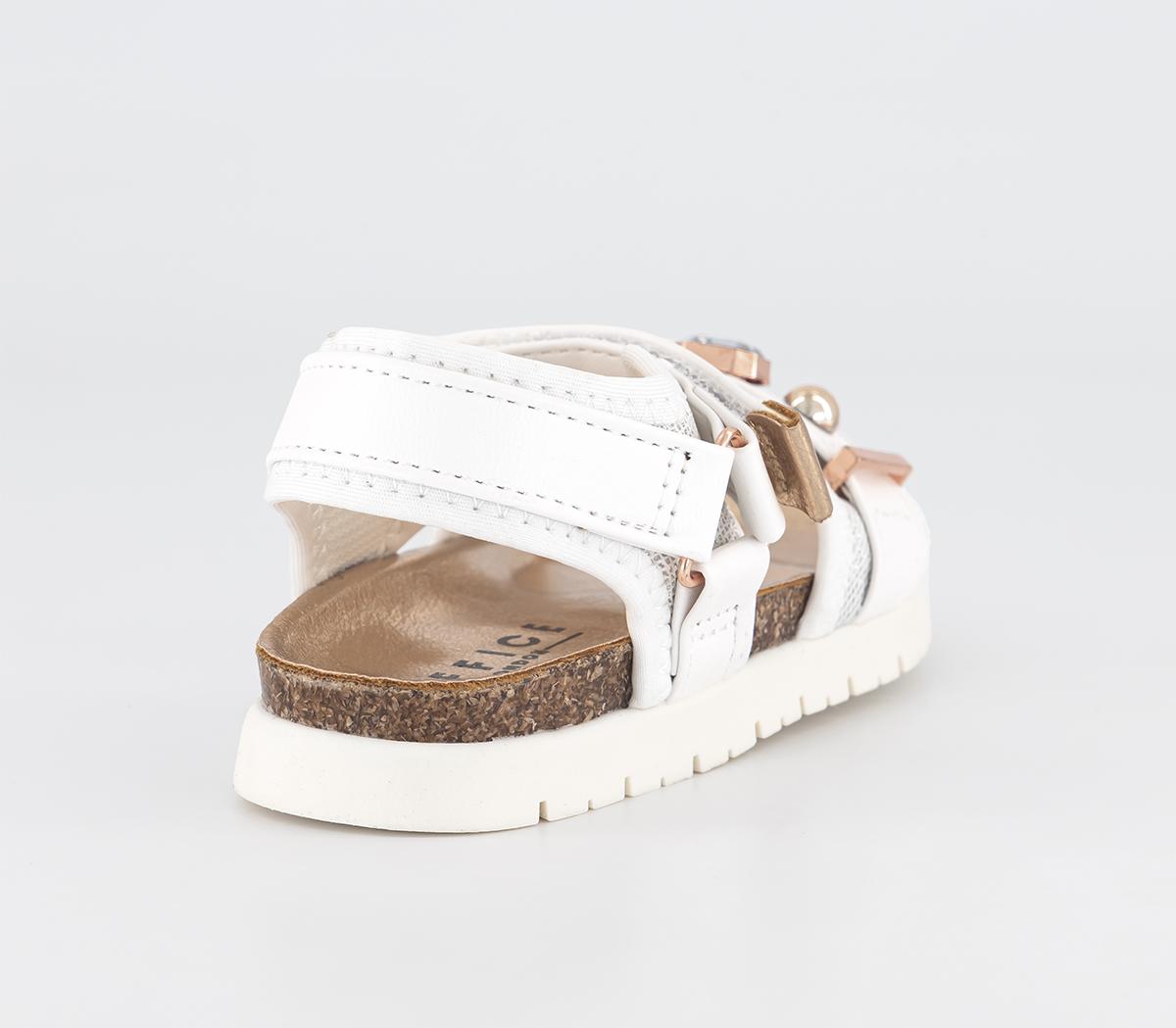 OFFICE Kids Graze Infant Mesh Sandals White Embellished - Unisex