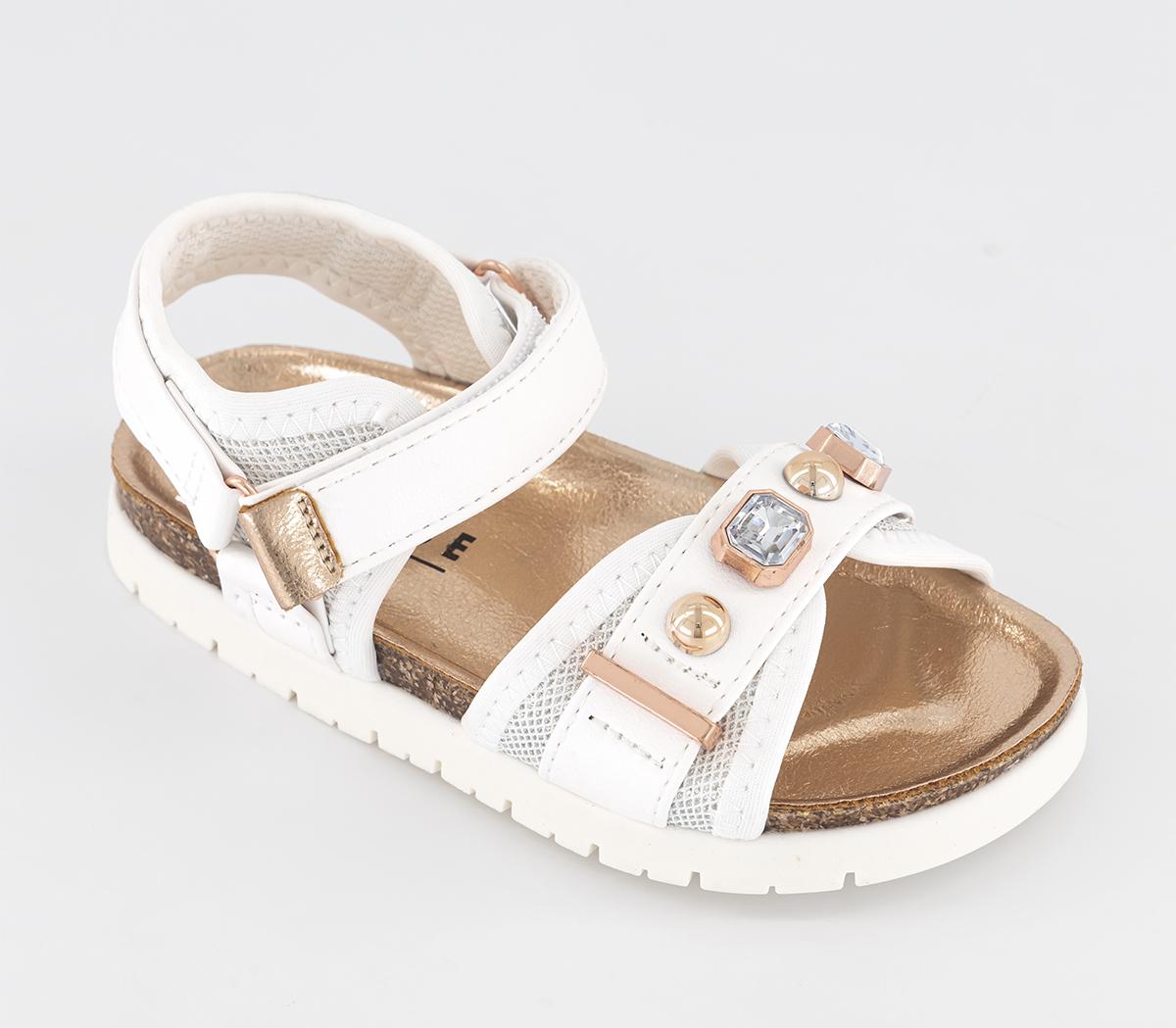 OFFICE Kids Graze Infant Mesh Sandals White Embellished - Unisex