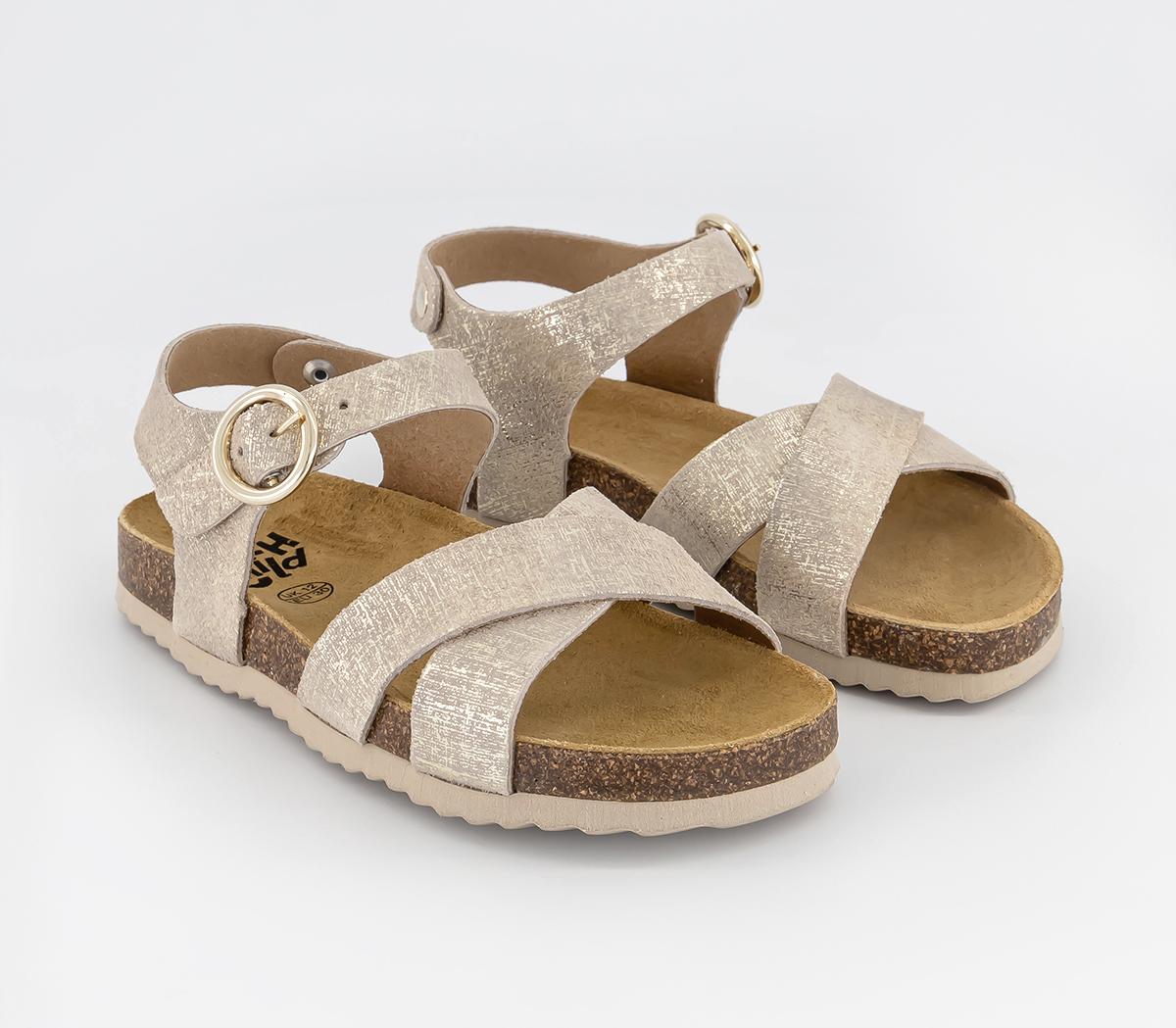 EARTHCHILD Sunny Junior Buckle Sandals Gold - Unisex
