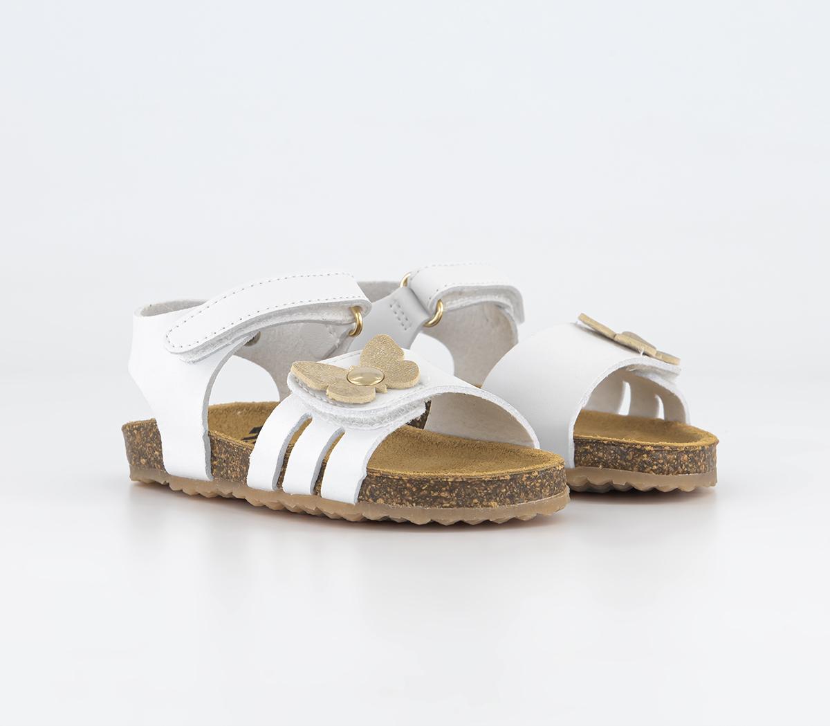 EARTHCHILD Butterfly Infant Sandals Whitegold - Unisex