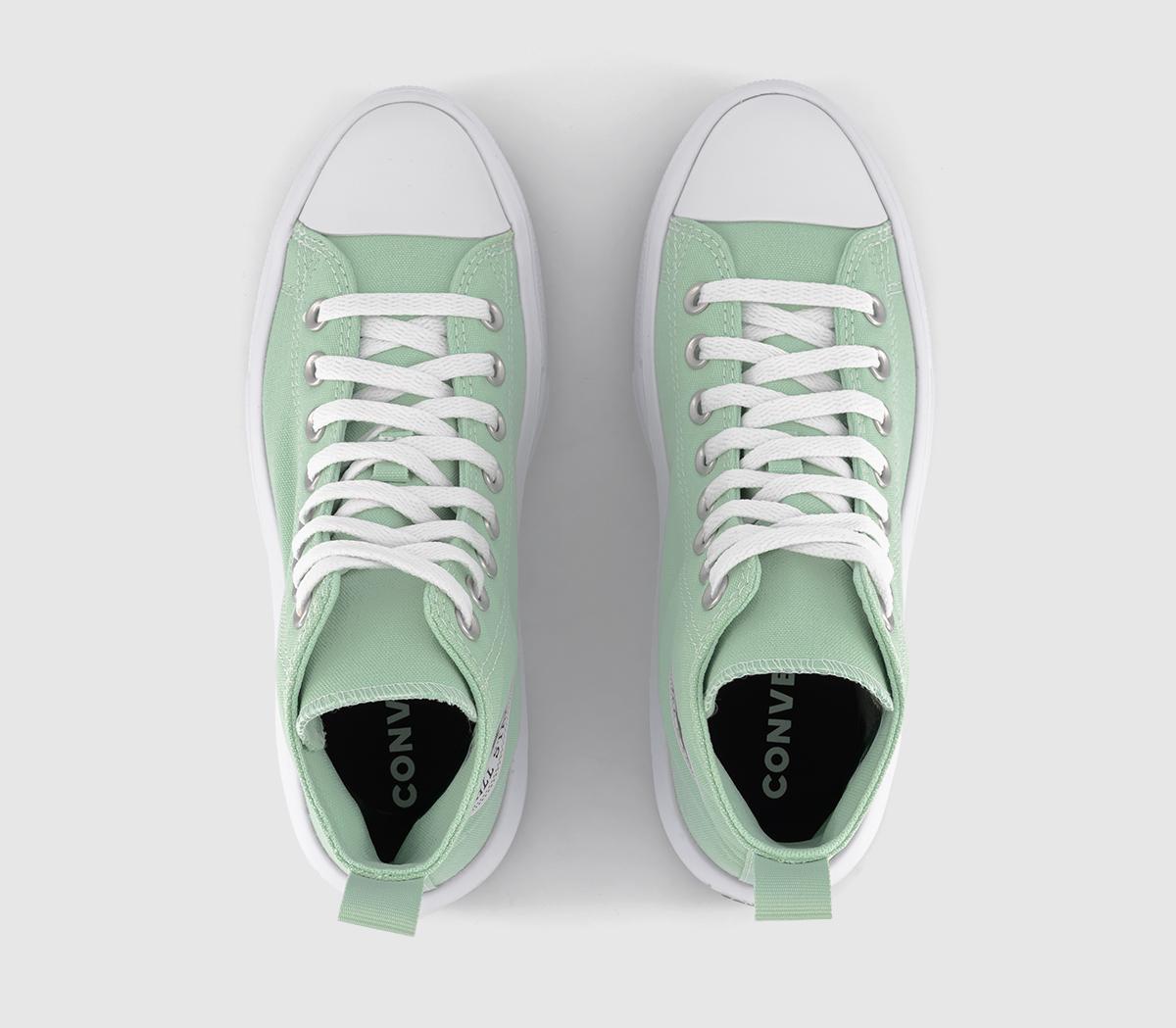 Converse All Star Move Junior Trainers Sticky Aloe White Black - Unisex