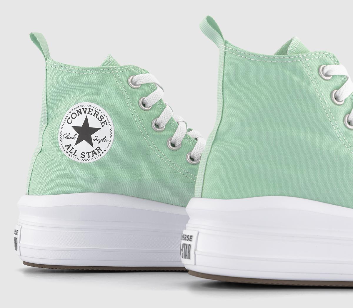 Converse All Star Move Junior Trainers Sticky Aloe White Black - Unisex