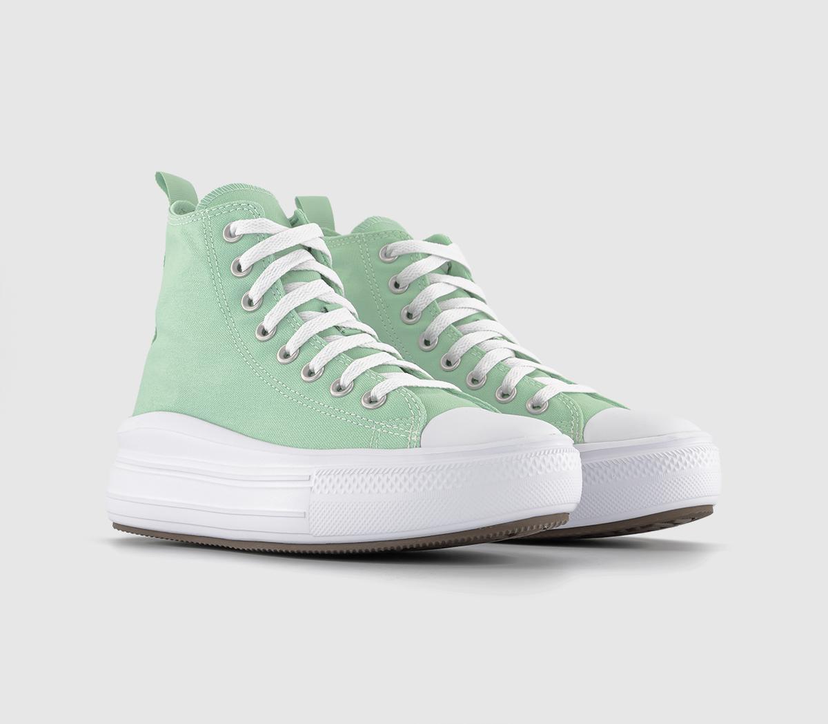 Converse All Star Move Junior Trainers Sticky Aloe White Black - Unisex