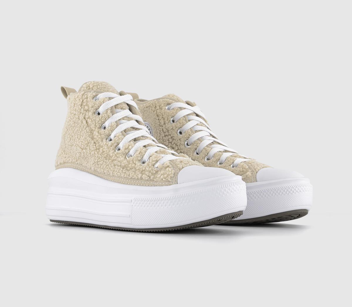 Converse All Star Move Junior Trainers Beach Stone White Black - Unisex